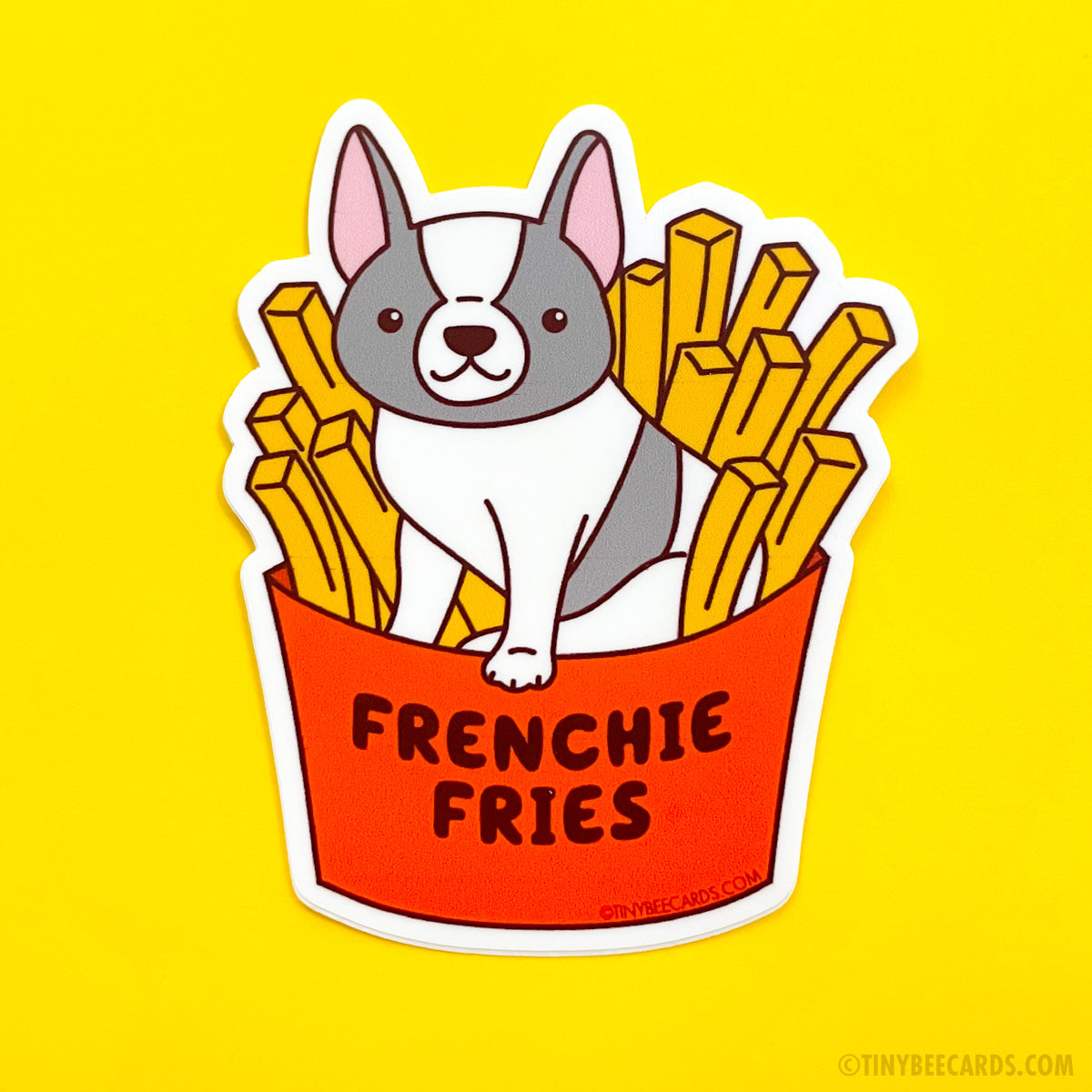 Frenchie Vinyl Sticker - Frenchie Fries – TinyBeeCards