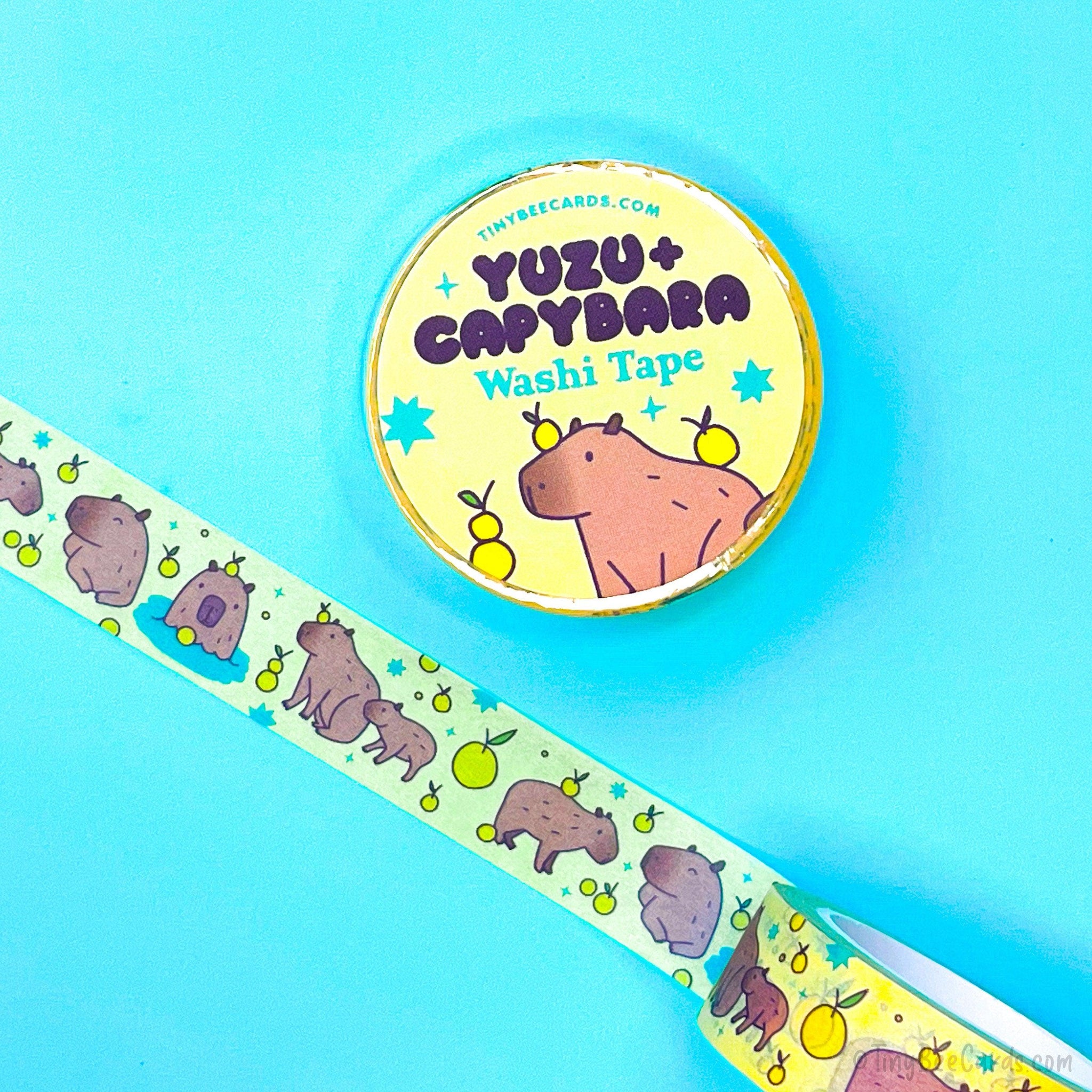 Capybara & Yuzu Washi Tape – TinyBeeCards