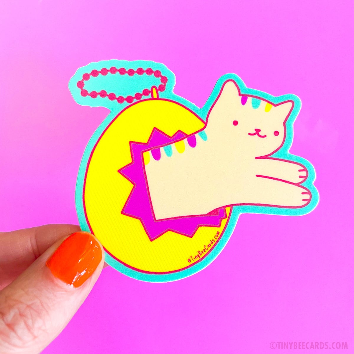 Y2K Cat Virtual Pet 90s Vinyl Sticker – TinyBeeCards